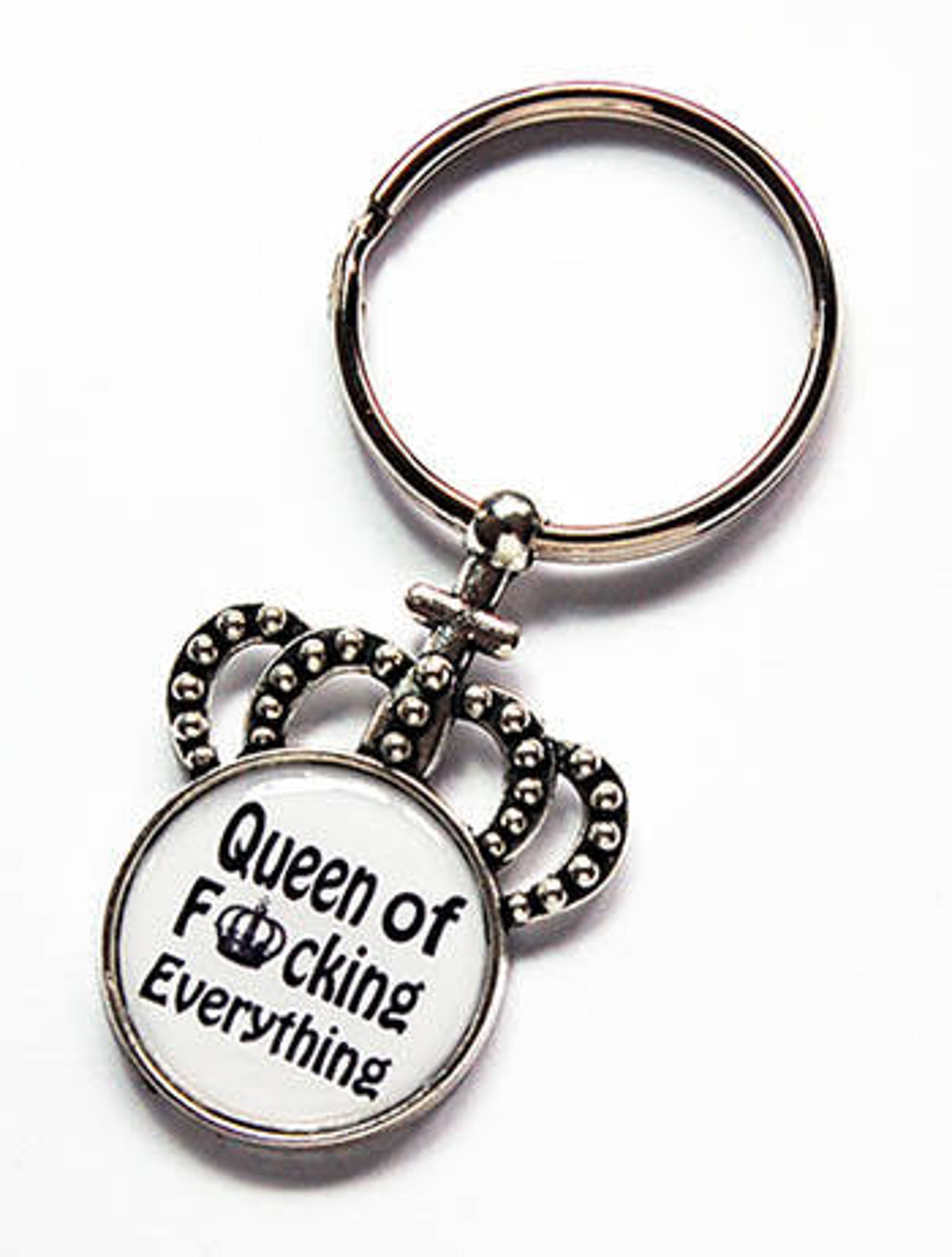 Queen of Everything Keychain Crown Keyring Gift Under 10 | Etsy