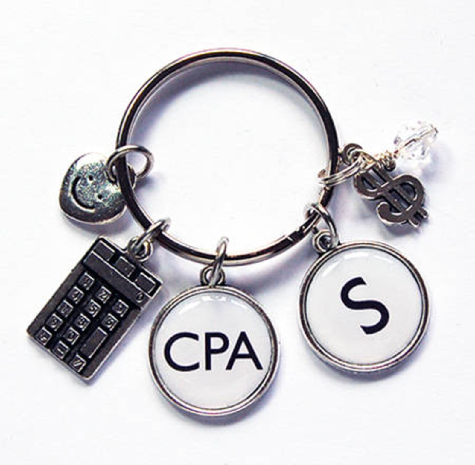 Accountant Keychain Monogram Keychain Personalized Gift - Etsy