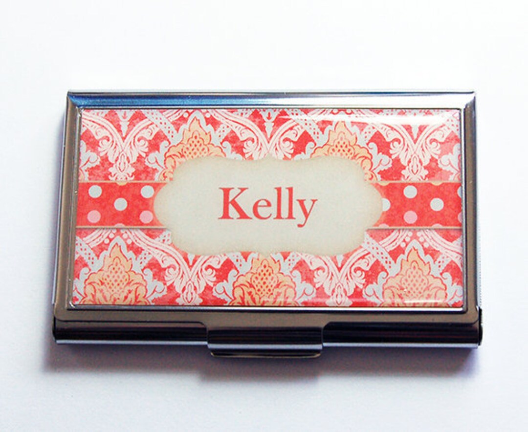 Personalized Business Card Case Gift for Her Paisley and - Etsy