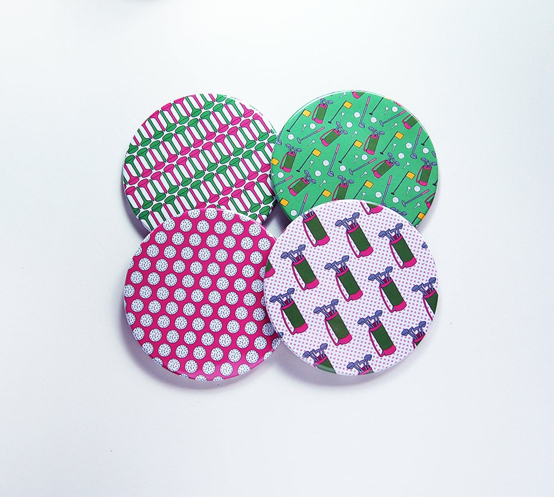 Golf Coasters, Womens Golf, Hostess Gift, Coasters, Green, Pink, Gift ...