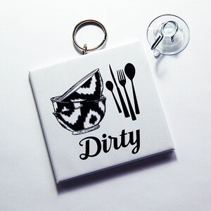 Clean Dishes Sign, Dirty Dishes Sign, Works on Stainless Steel ...