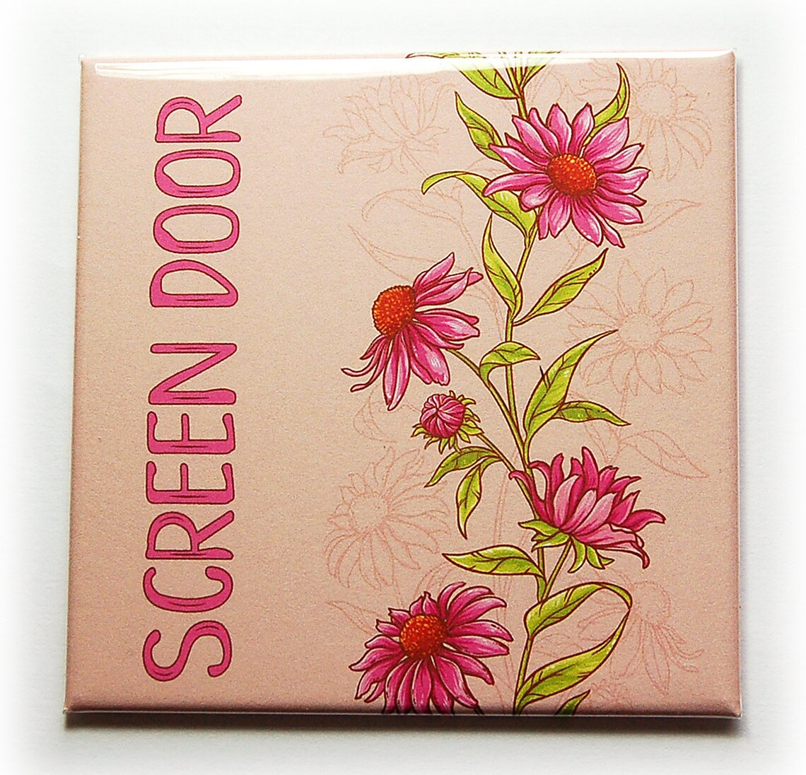 Warning for Screen Door in Pink Don't Walk Through Your | Etsy