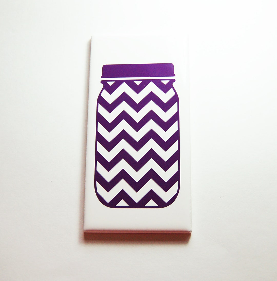 Mason Jar Kitchen Sign, Cute Purple Chevron Patterned Sign for the Home ...