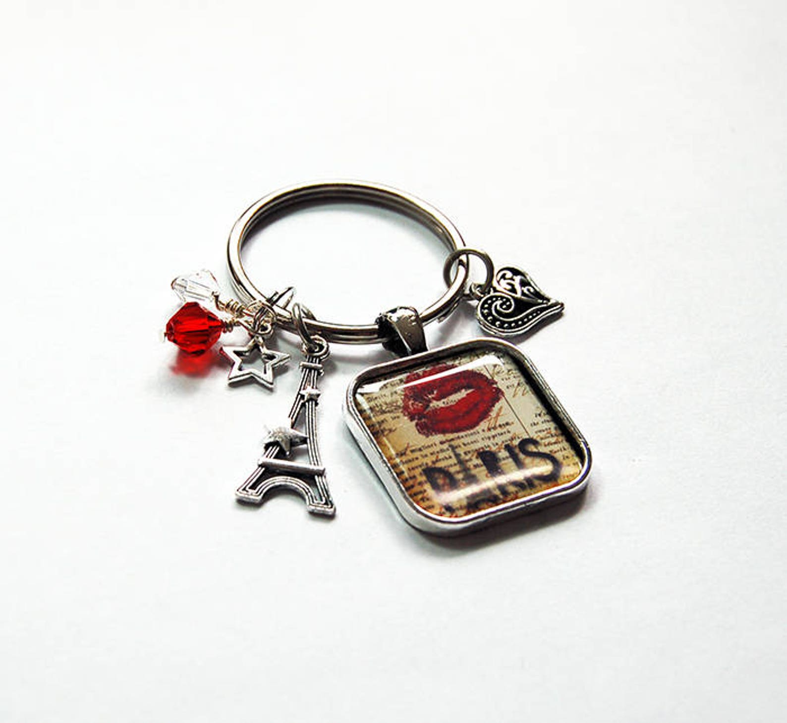 Paris Keychain Eiffel Tower Keychain for Women Stocking - Etsy