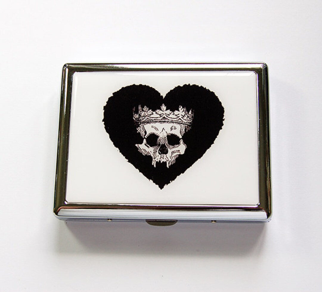 Cigarette Box, Skull Cigarette Case, Metal Cigarette Case, Metal Wallet ...