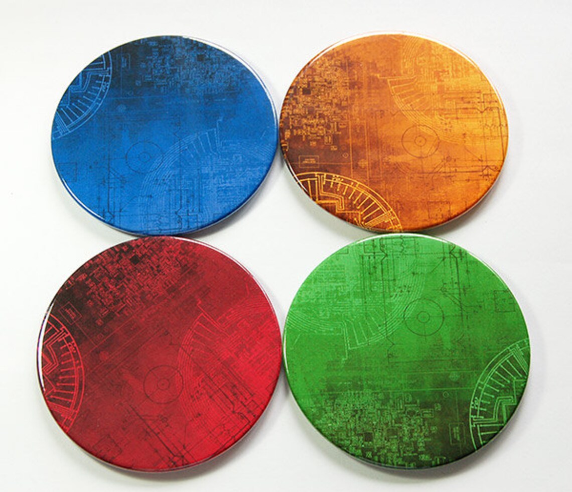 Circuit Board Coasters Drink Coasters Hostess Gift | Etsy