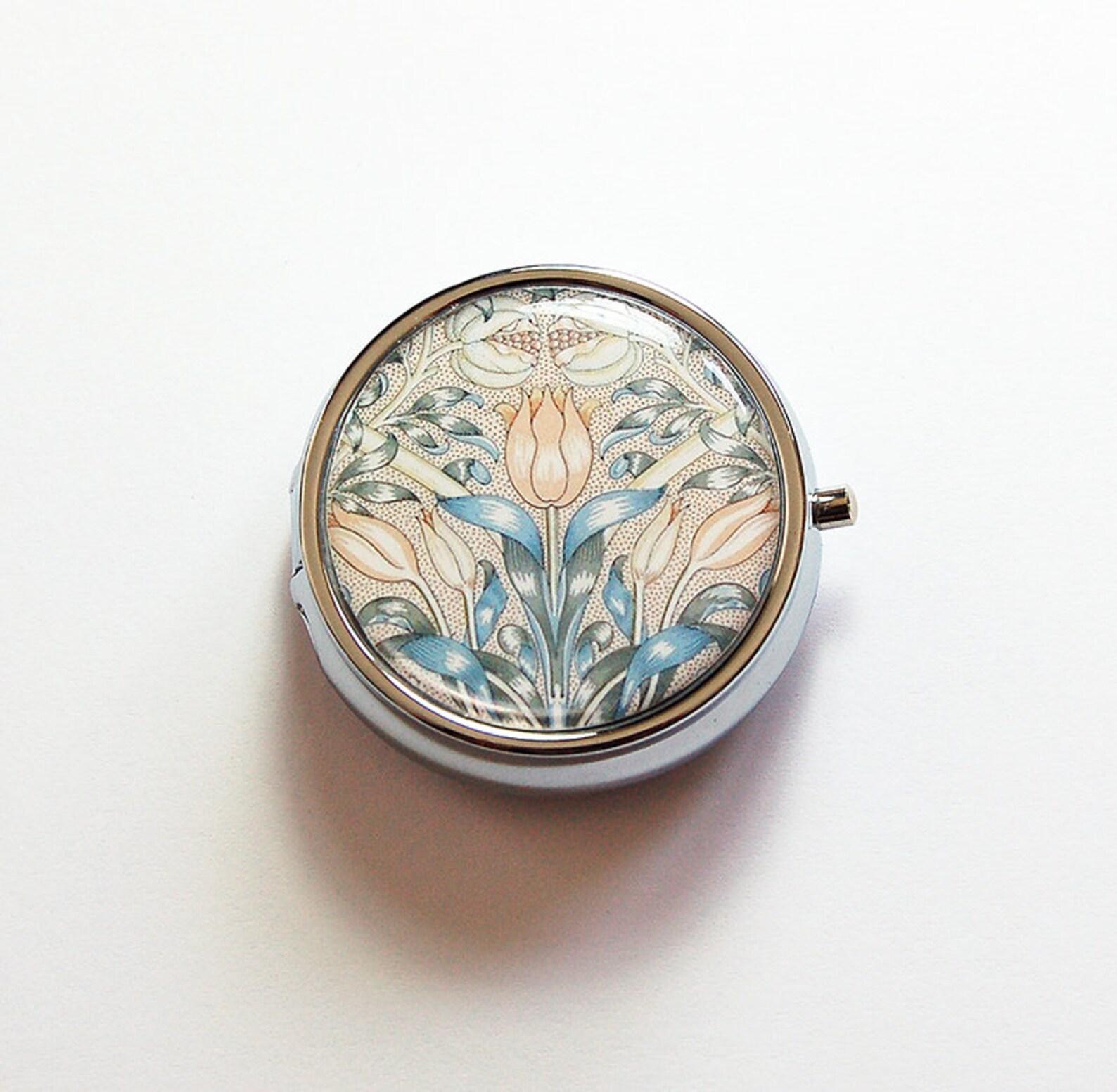 Art Nouveau Round Pill Case Round Pill Container Mothers Day | Etsy