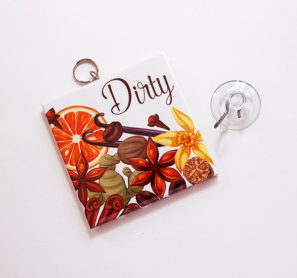 Dishwasher Sign With Suction Cup Dirty Dishes Sign Clean - Etsy Canada