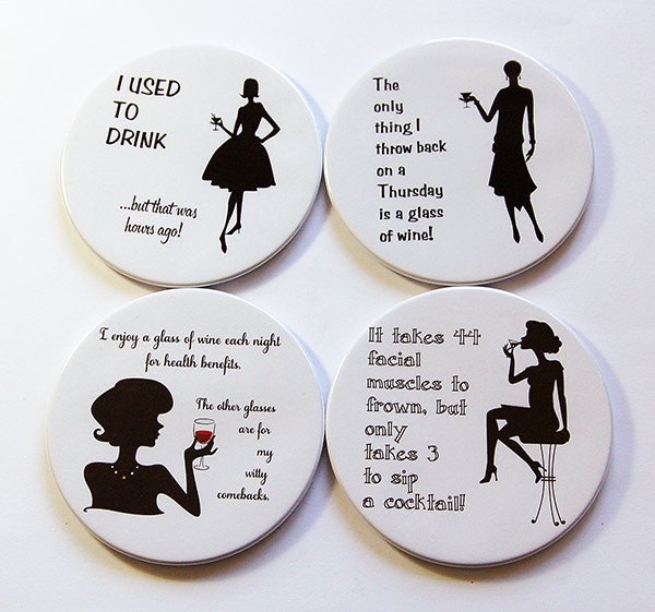 Funny Coasters Drink Coasters Wine Coasters Coasters Etsy
