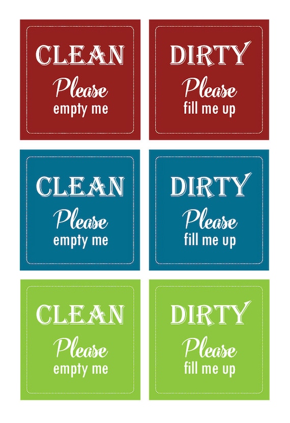 Wash Dishes Sign