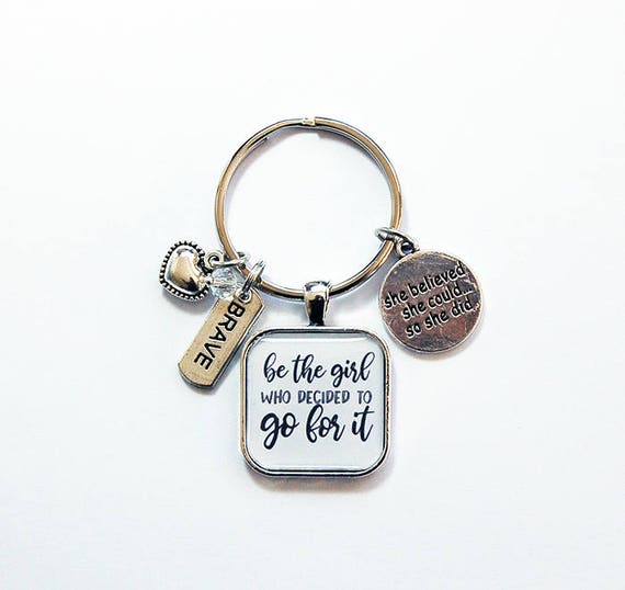 Motivational Keychain Gift for Her Keychain for Women | Etsy
