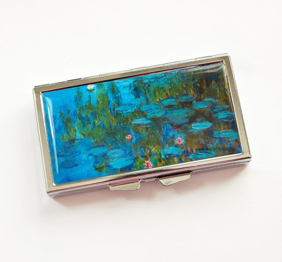 Monet Water Lily Pill Case, Impressionist Fine Art 7 Day Pill Box ...