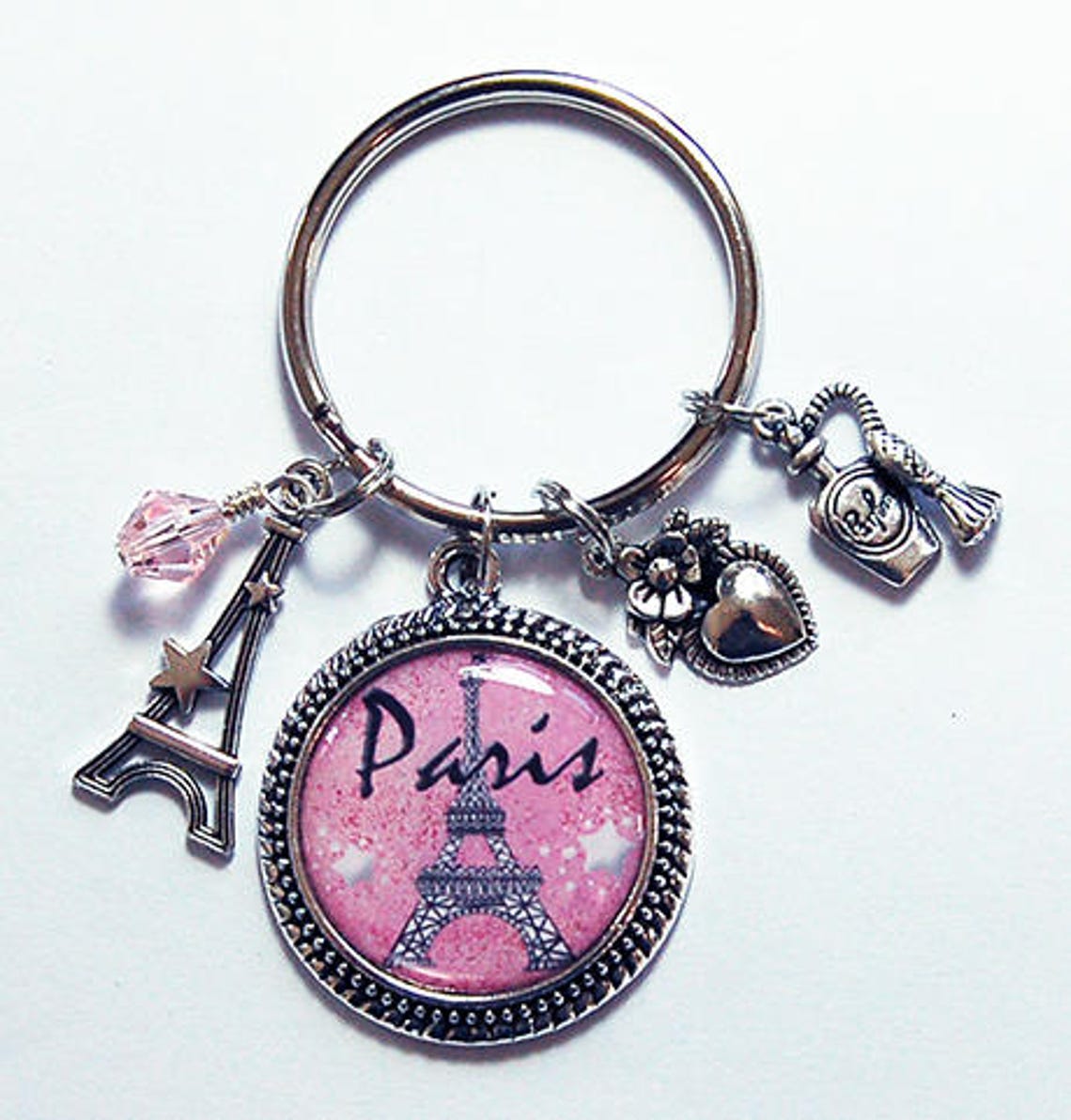 Paris Keychain Eiffel Tower Paris Keyring Stocking Stuffer - Etsy