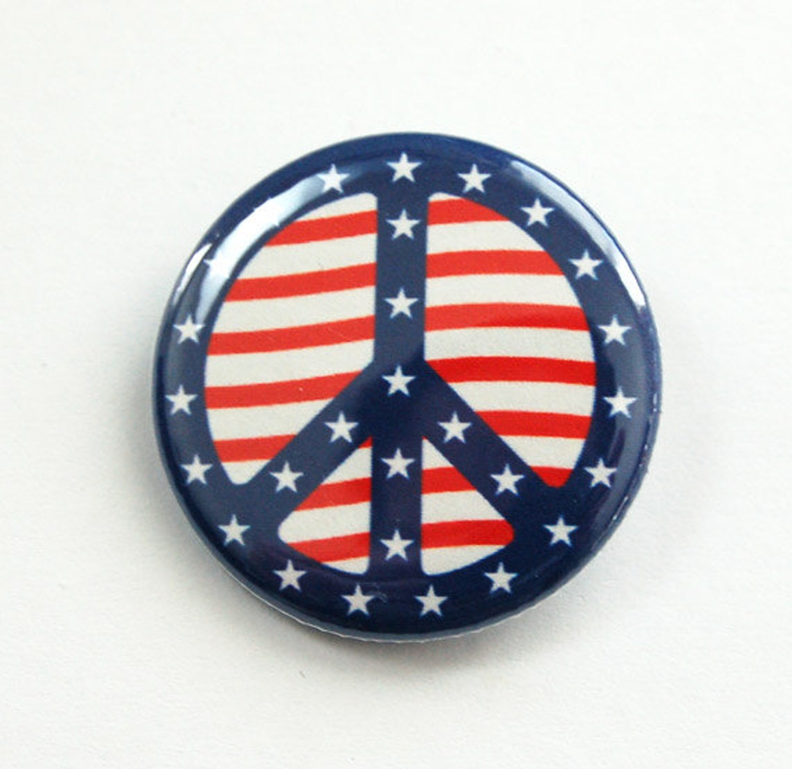 Peace Sign Pin Pinback Buttons Lapel Pin Stars and Stripes - Etsy