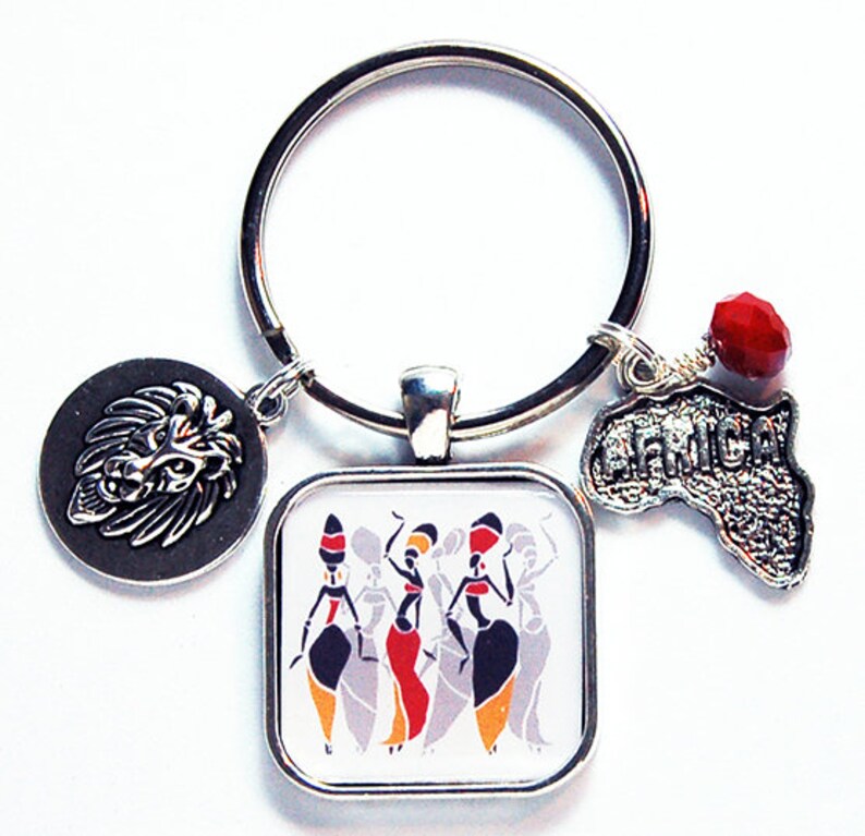 African Women Keychain Kwanzaa Gift African Design Keychain - Etsy