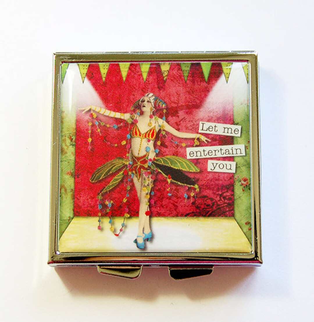 Funny Pill Case, Travel Pill Box, Pill Case for Purse, Funny Square ...