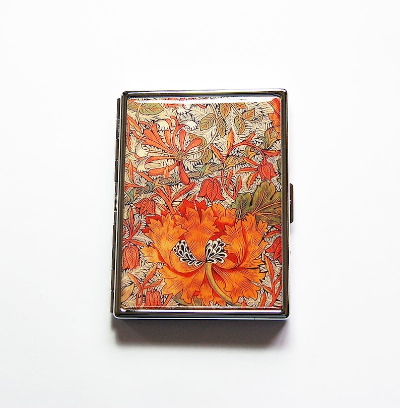 Floral Slim Cigarette Case, Decorative Arts, Cigarette Box, Art Nouveau ...