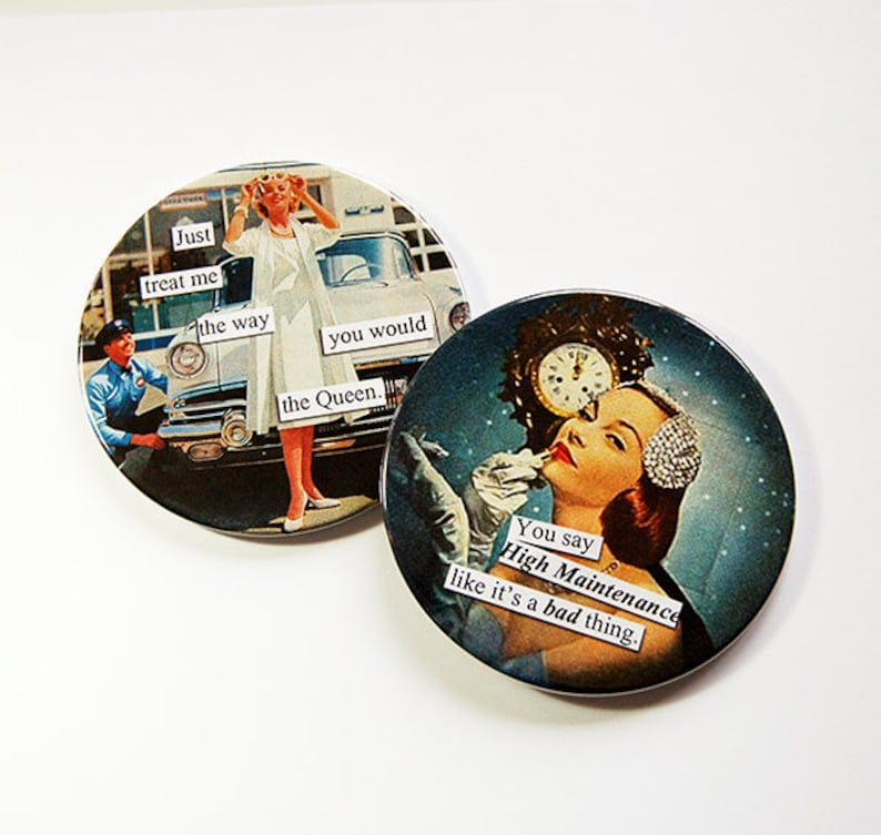 Funny Coasters Coasters Drink Coasters Sassy Women High - Etsy