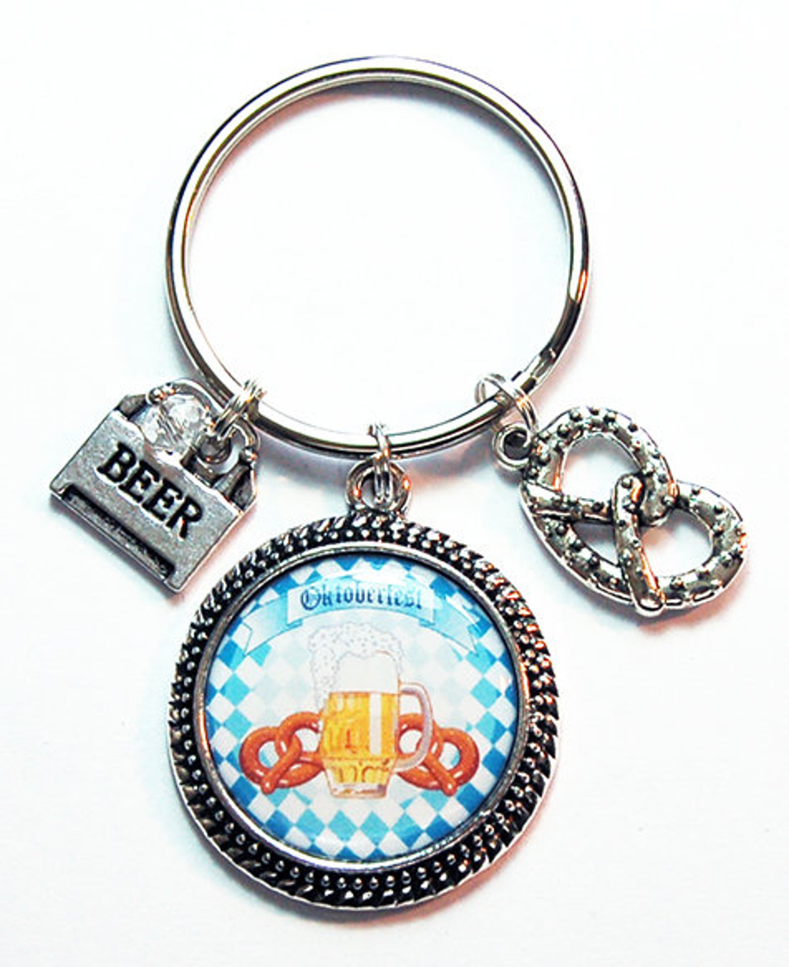 Beer and Pretzel keychain Oktoberfest Octoberfest Keyring | Etsy