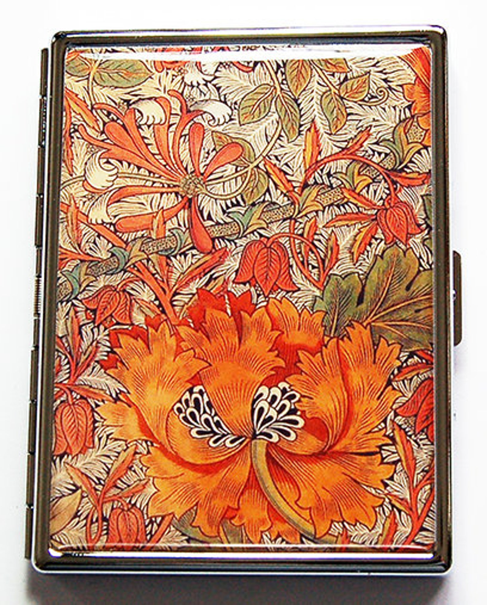 Floral Slim Cigarette Case Decorative Arts Cigarette Box | Etsy