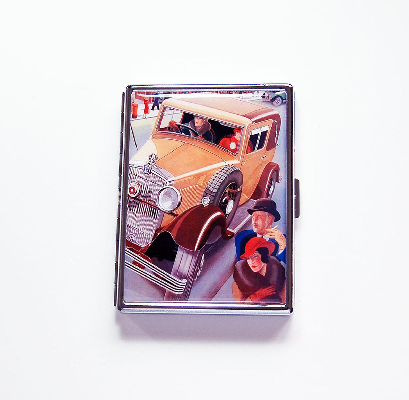 Art Deco Cigarette Case Retro Design Slim Cigarette Case - Etsy Canada