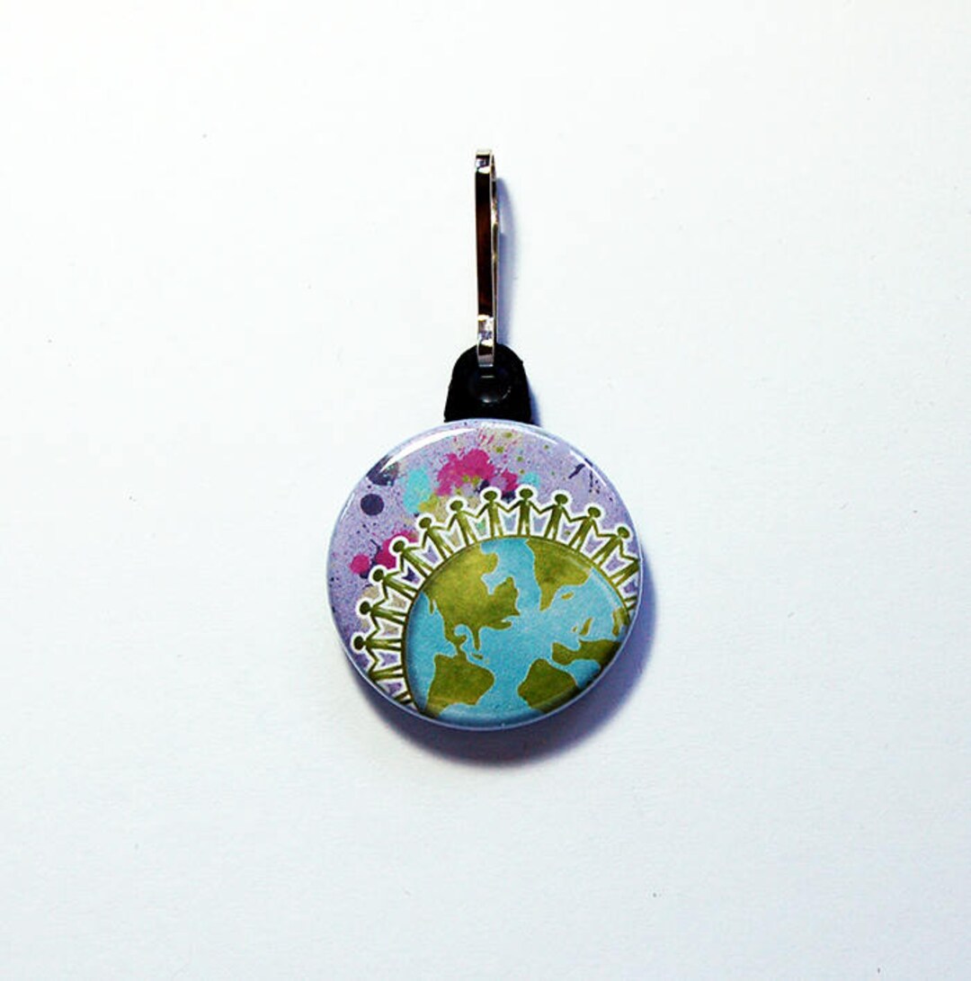 Save Earth Zipper Charm Climate Change Tree Hugger Charm - Etsy