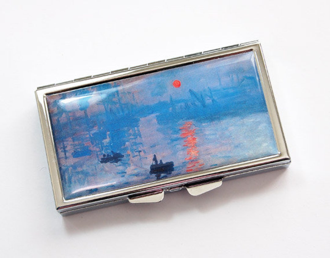 Monet Pill Case, Pill Case, Pill Box, Monet, Sunrise, Blue ...