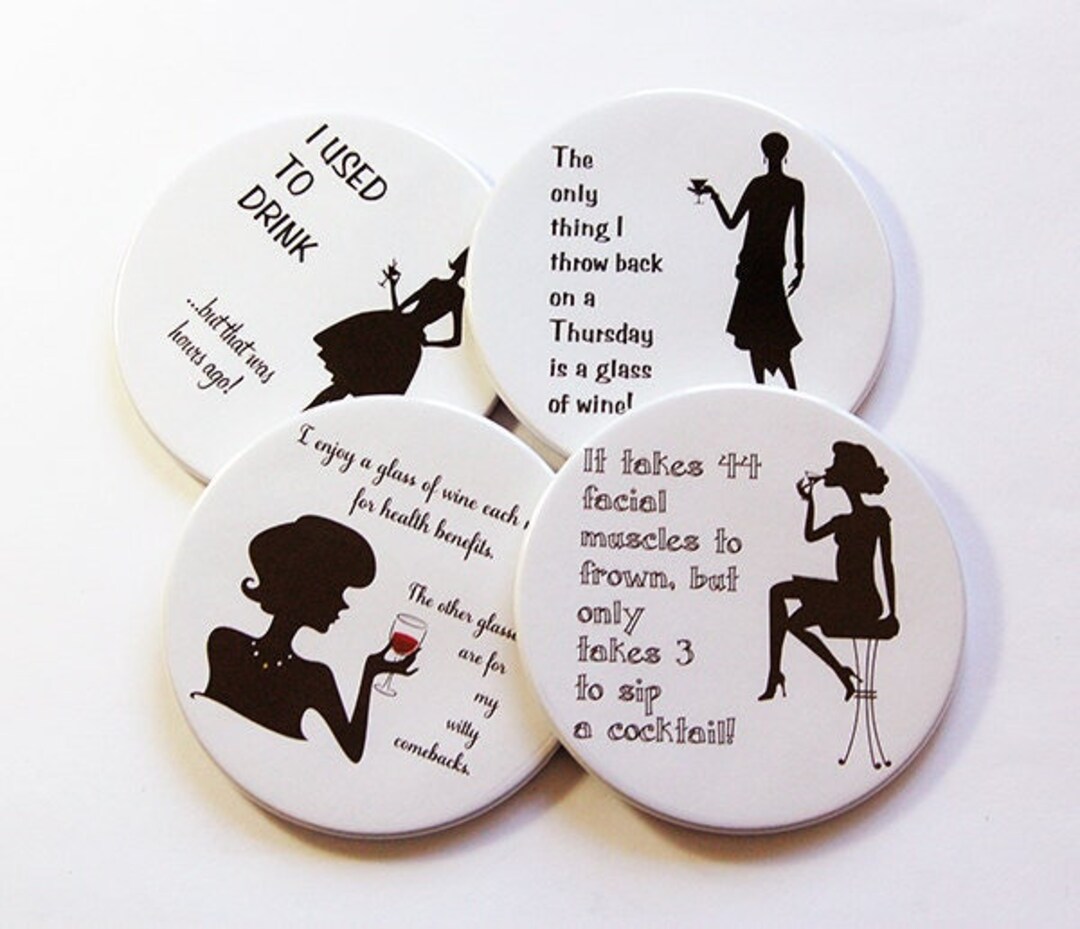 Funny Coasters Drink Coasters Wine Coasters Coasters - Etsy