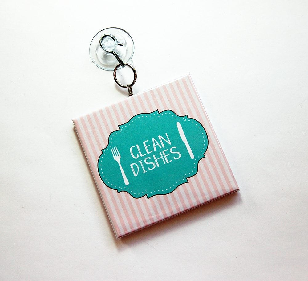 Dishwasher Sign, Works on Stainless Steel, Sign With Suction Cup, Clean ...