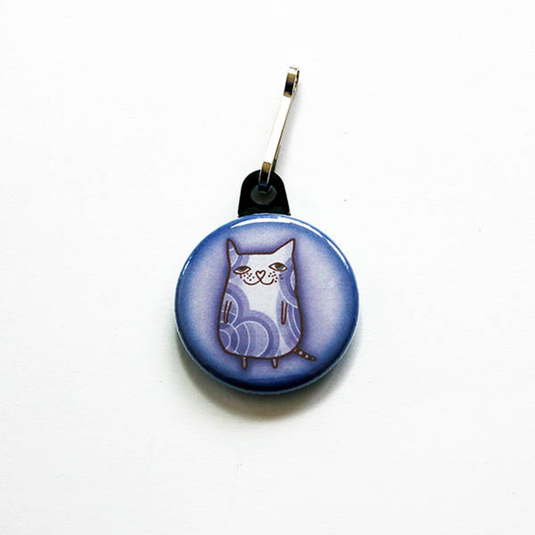 Cat Zipper Pull Purple Cat Cat Lover Zipper Pull Purse - Etsy