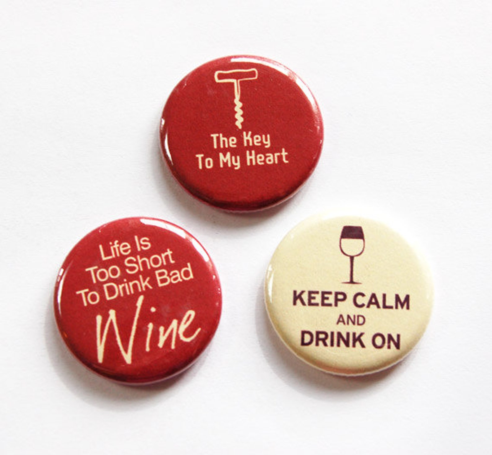 Wine Magnets Wine Lover Button Magnets Kitchen Magnets - Etsy