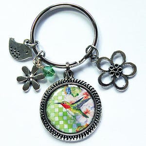 Hummingbird Keychain, Keychain With Charms, Gift for Her, Hummingbird ...
