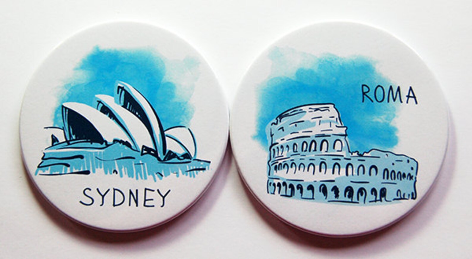 Coasters Travel Coasters Set of Coasters Drink Coasters - Etsy