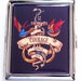 Tattoo Cigarette Case, Courage Strength Faith Cigarette Case, Metal ...