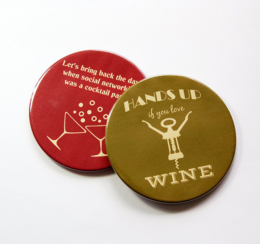Drink Coasters, Hostess Gift, Coasters, Wine Accessories, Wine Coasters ...