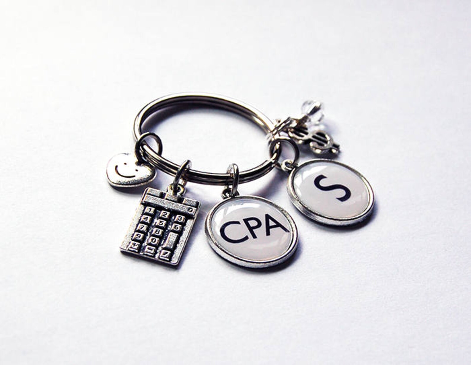 Accountant Keychain Monogram Keychain Personalized Gift | Etsy