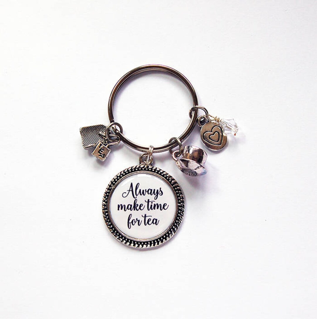 Tea Keychain, Tea Lovers, Tea Key Ring, Stocking Stuffer, Keychain With ...