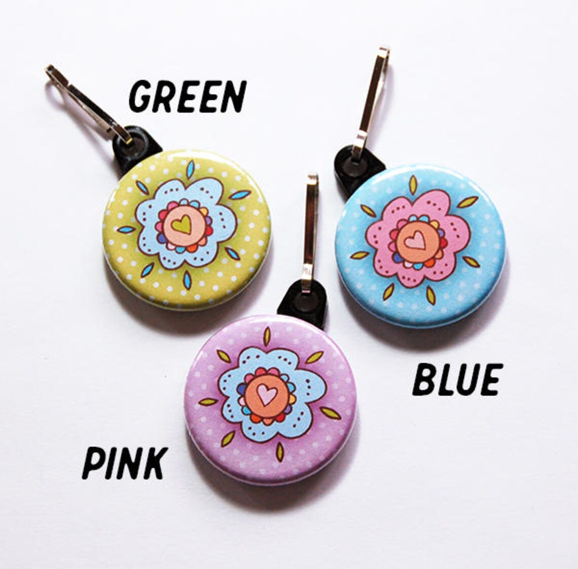 Flower Zipper Pull Zipper Pull Purse Charm Zipper Charm - Etsy