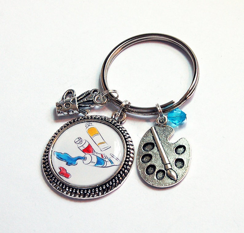 Artist Painter Keychain Keyring With Charms Keyring for - Etsy