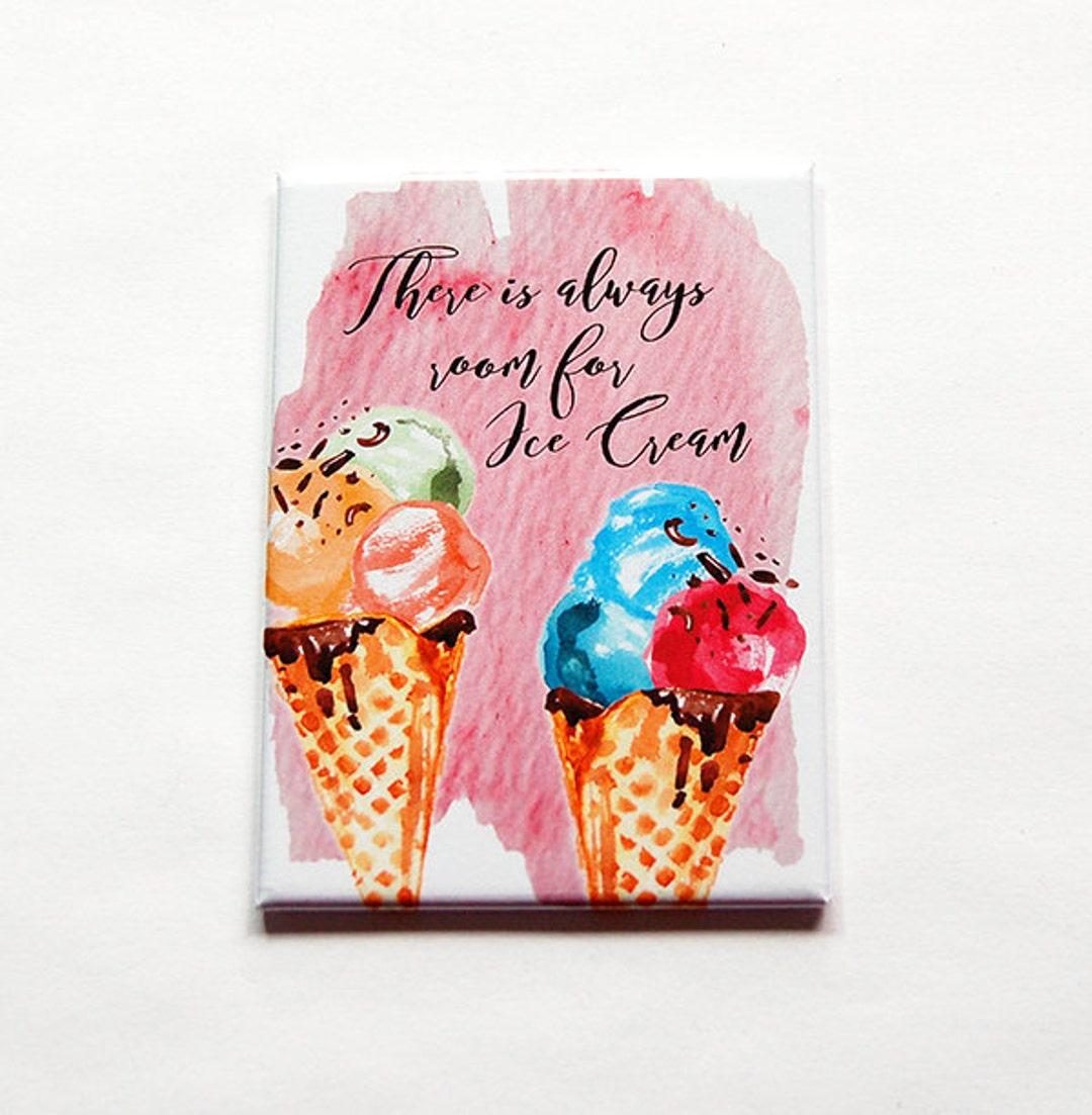 Ice Cream Magnet, Fridge Magnet, Summer Magnet, ACEO, Kitchen Magnet ...