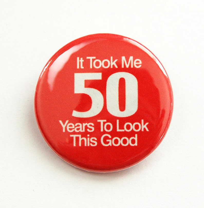 50th Birthday Birthday Pin Fiftieth 50th Pinback Buttons - Etsy