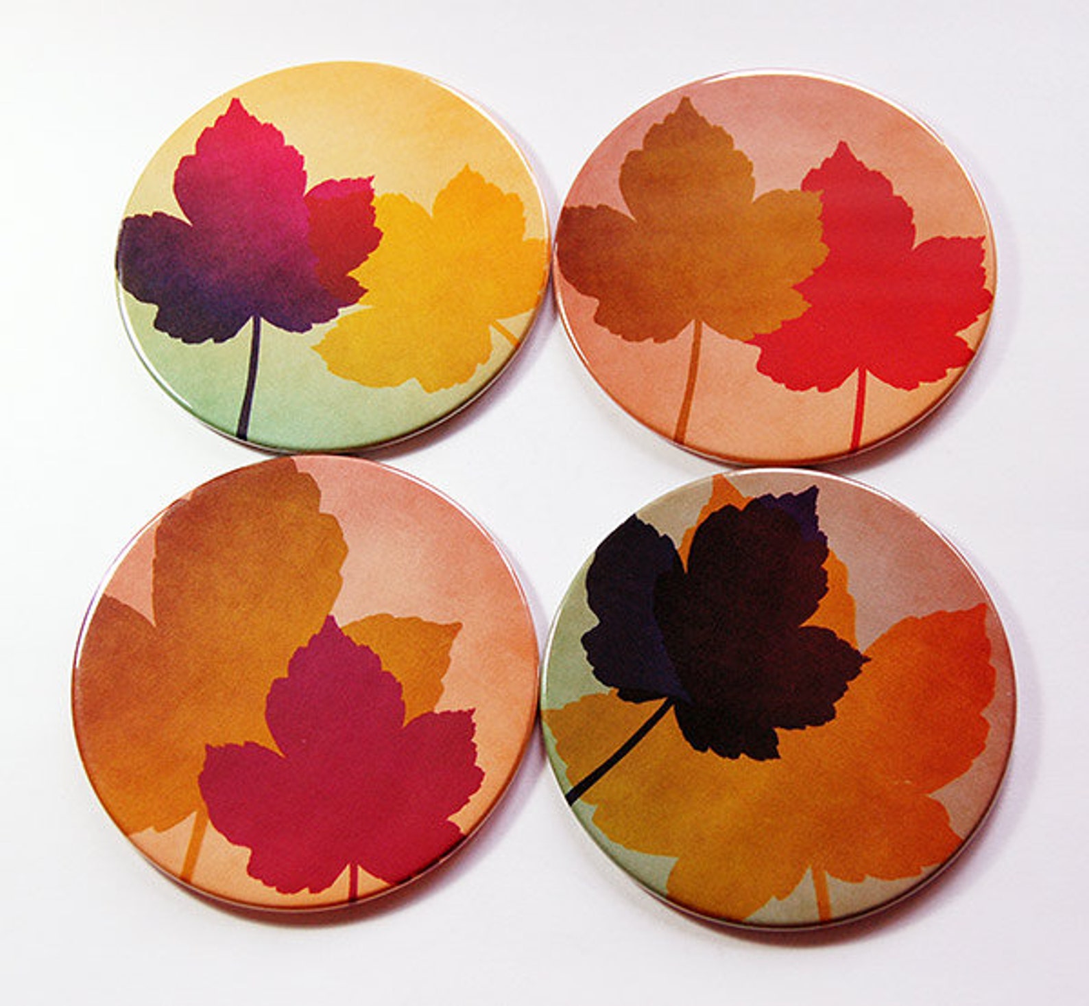 Coasters Leaf Coasters Drink Coasters Thanksgiving - Etsy