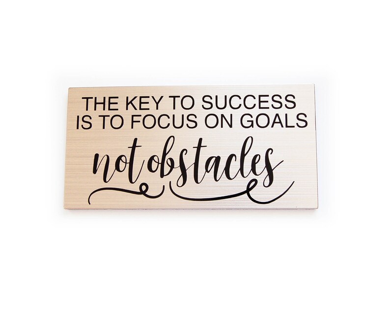 Focus on Goals Not Obstacles Sign Vinyl on Stainless Steel - Etsy