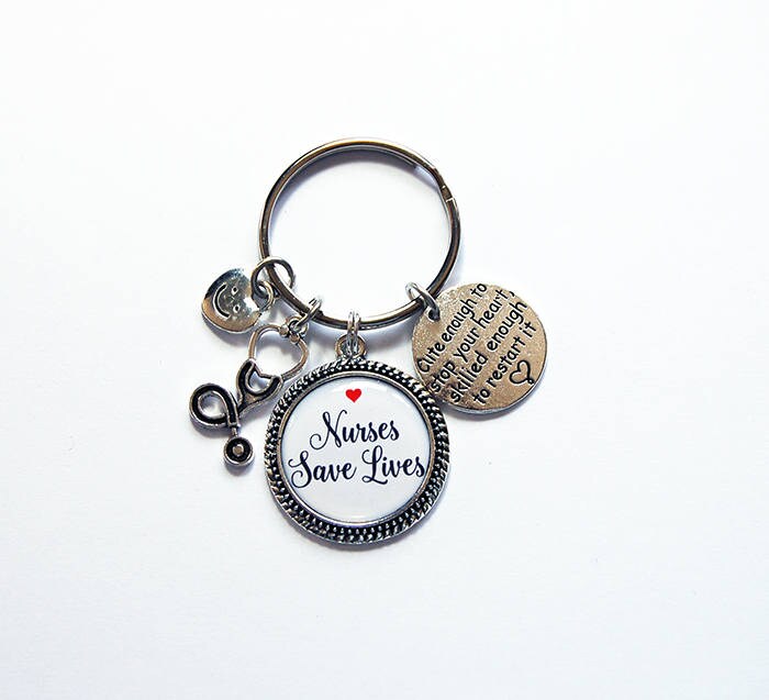Nurse Keychain, Nurses Save Lives, Gift for Nurse, Nurse Key Ring ...