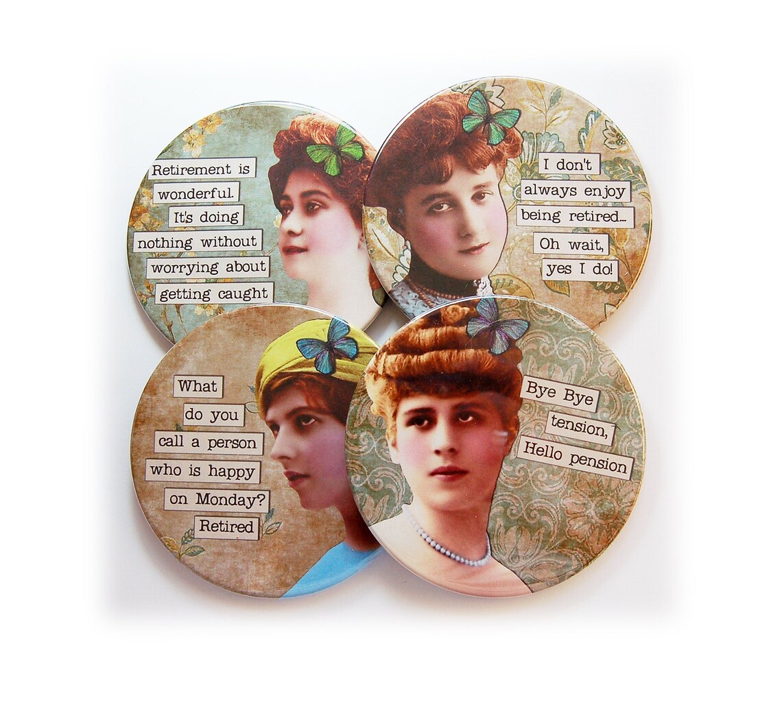 Funny Retirement Coasters Drink Coasters for Retirement - Etsy