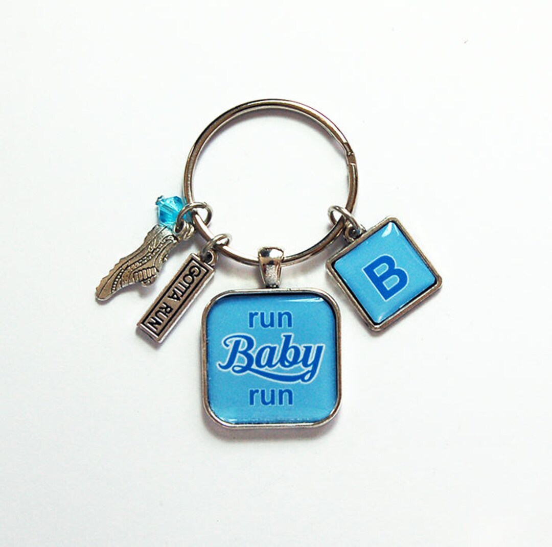 Run Baby Run Keychain Personalized Gift Gift for Runner - Etsy