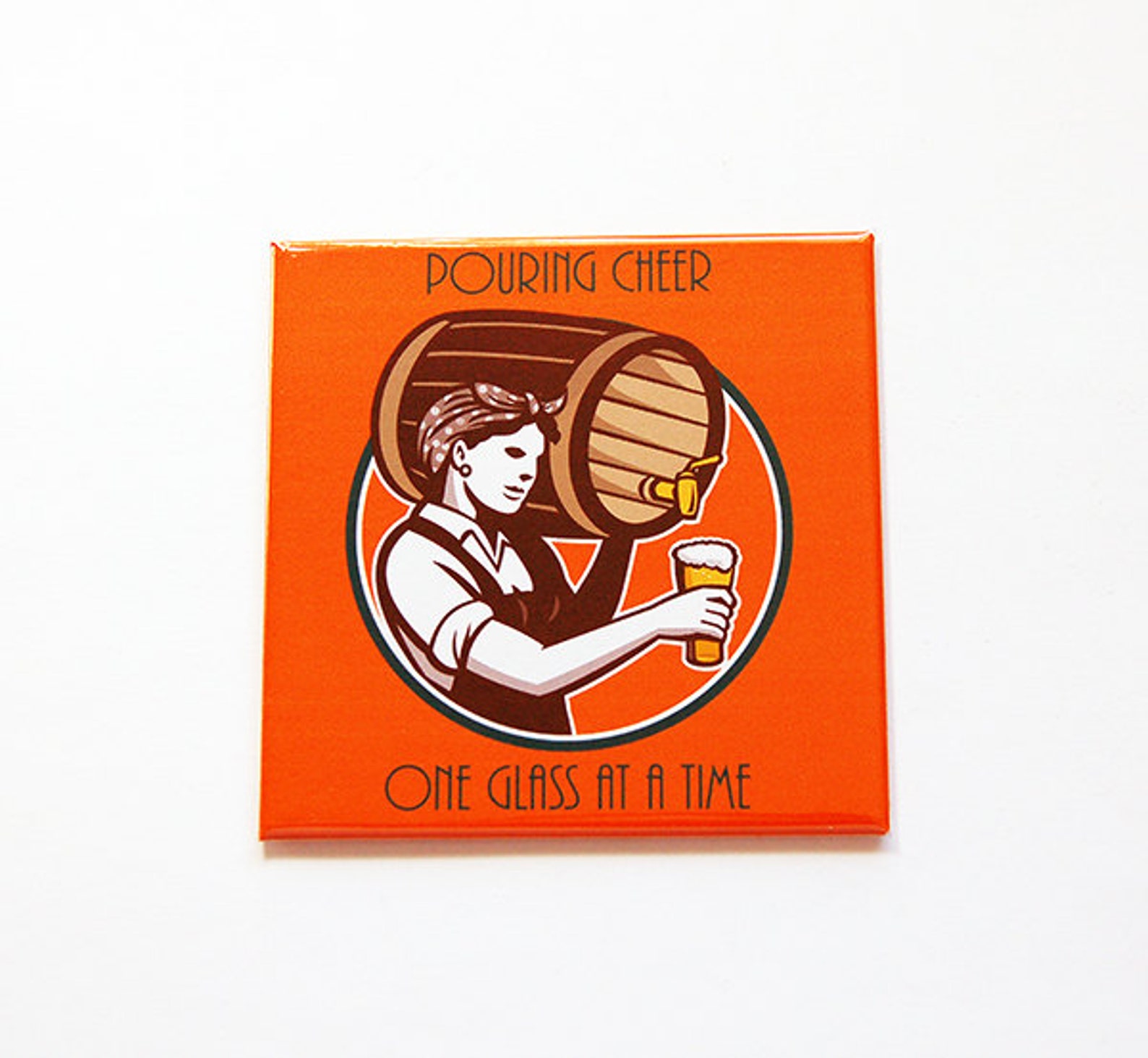 Beer Magnet Beer Keg Magnet Large Square Magnet Kitchen - Etsy