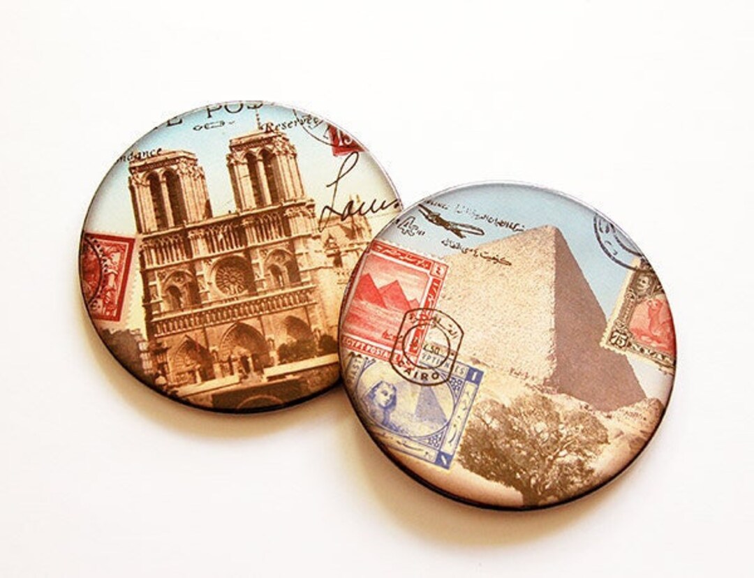 Travel Coasters, Drink Coasters, Set of Coasters, Barware, Home Decor ...