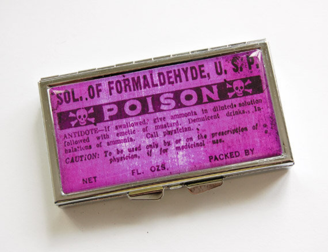 Purple Poison Pill Case 7 Day Pill Box for Purse Travel Pill - Etsy