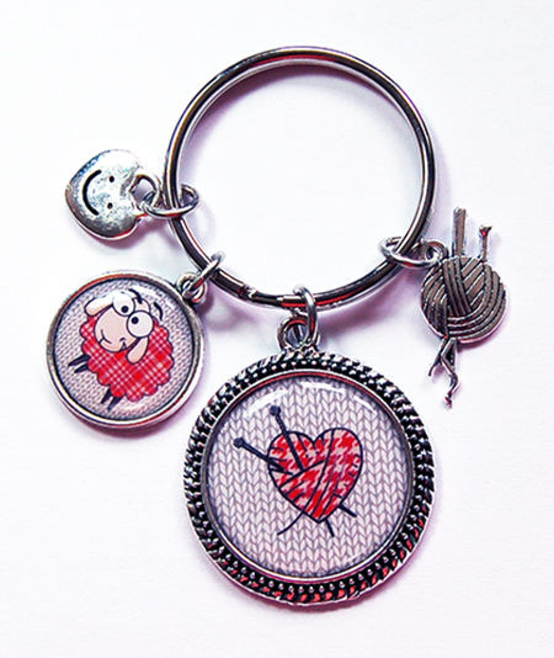 Knitting Keychain Gift for Knitter Key Ring Stocking - Etsy